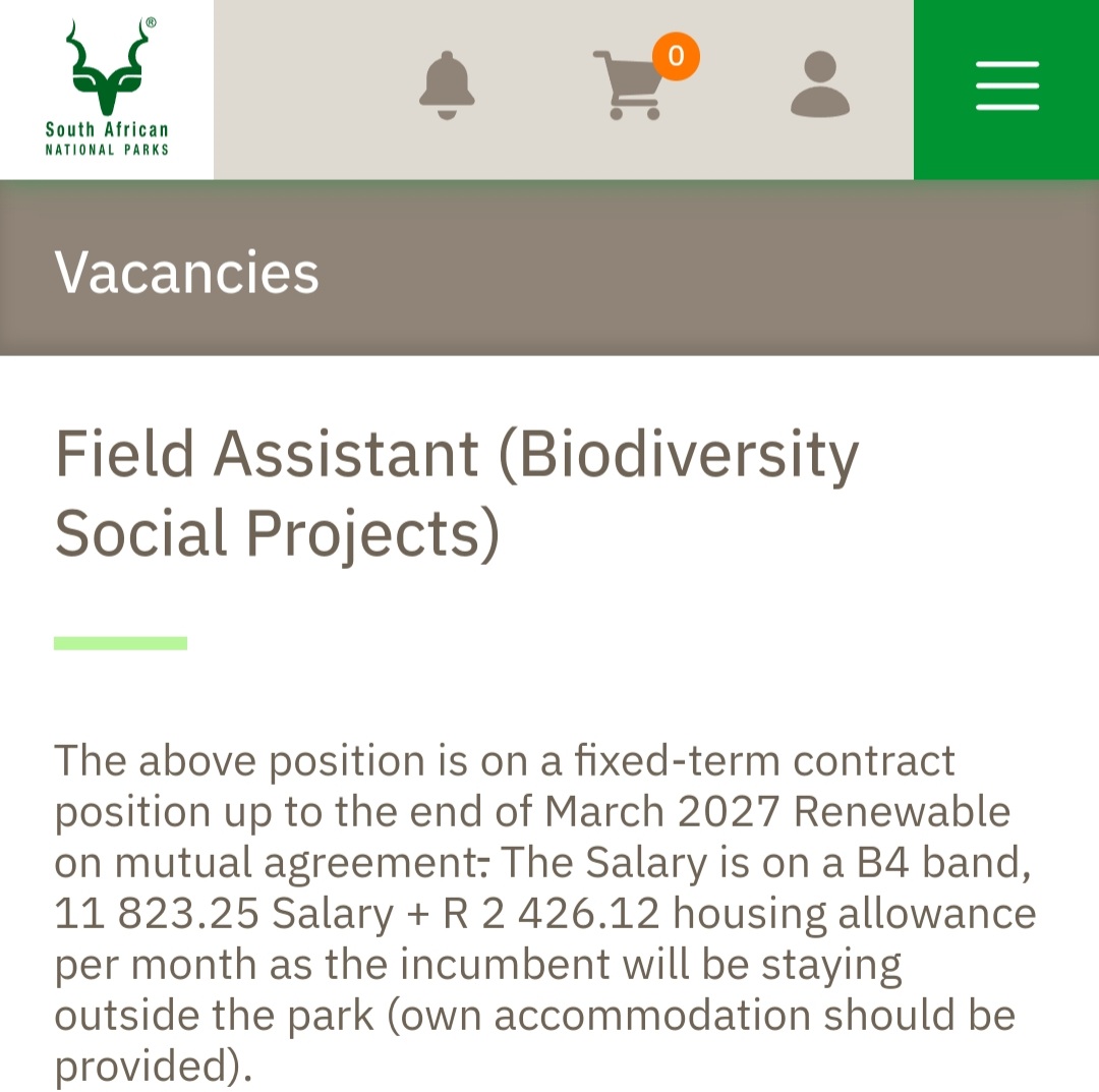 SANParks Field Assistants: Biodiversity Social Projects - Careers Herald